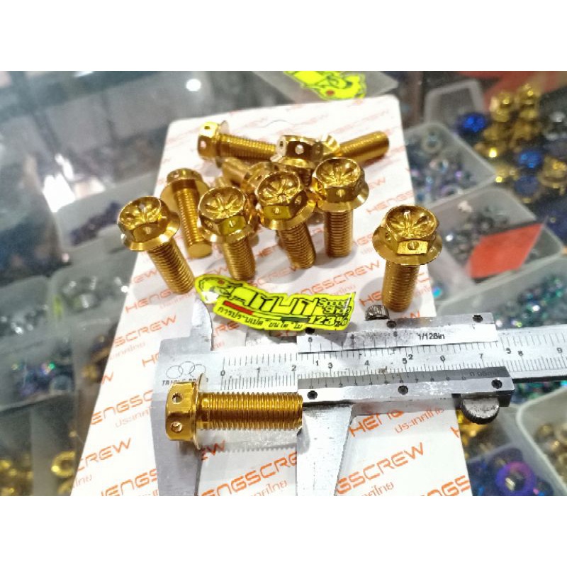 Jual Baut probolt gold flower 10x25 drat 14 panjang 2,5 original heng thailand harga satuan ...