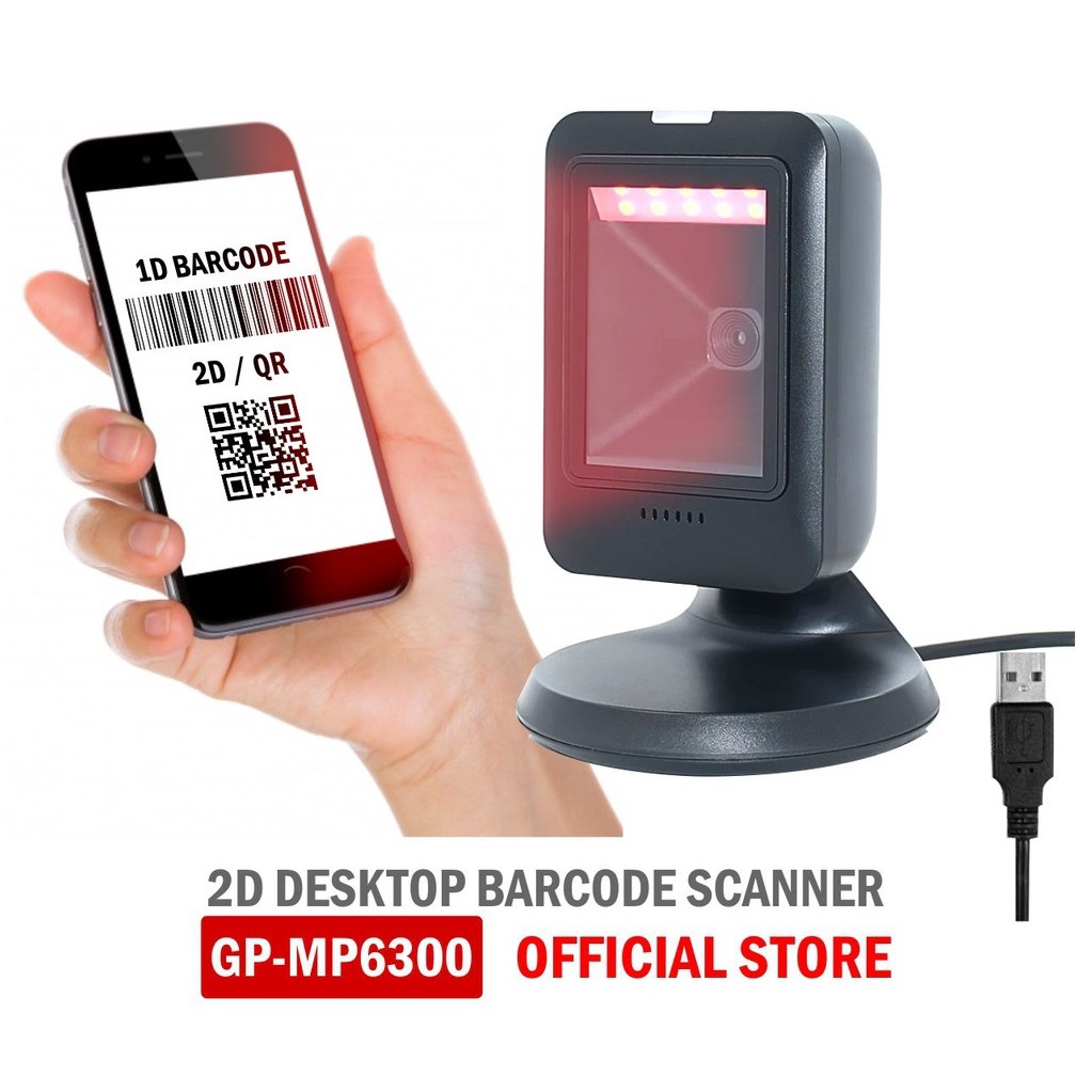 Jual Barcode Scanner 2D QR 1D barcode reader scaner barcode meja duduk ...