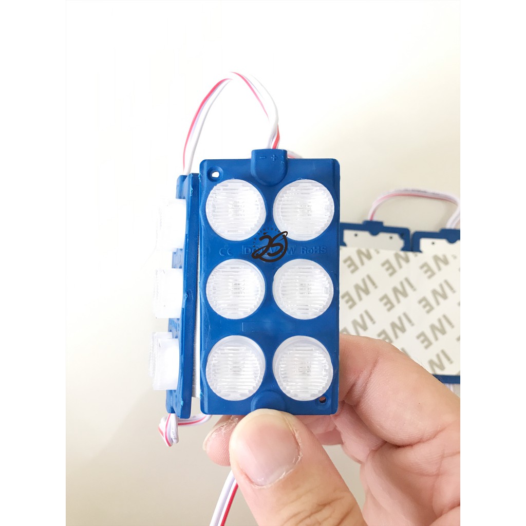 Jual LED MODUL 6 MATA (2X3) DC 12V & 24V 6W LED MODULE 2X3 INJECTION ...
