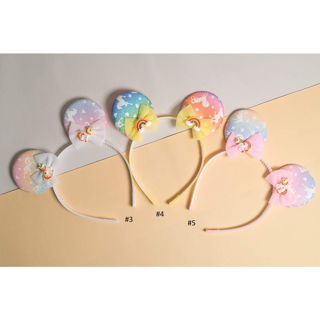 Jual Bando Mickey Mouse Bando Minnie Unicorn Rainbow Tanduk Lucu ...