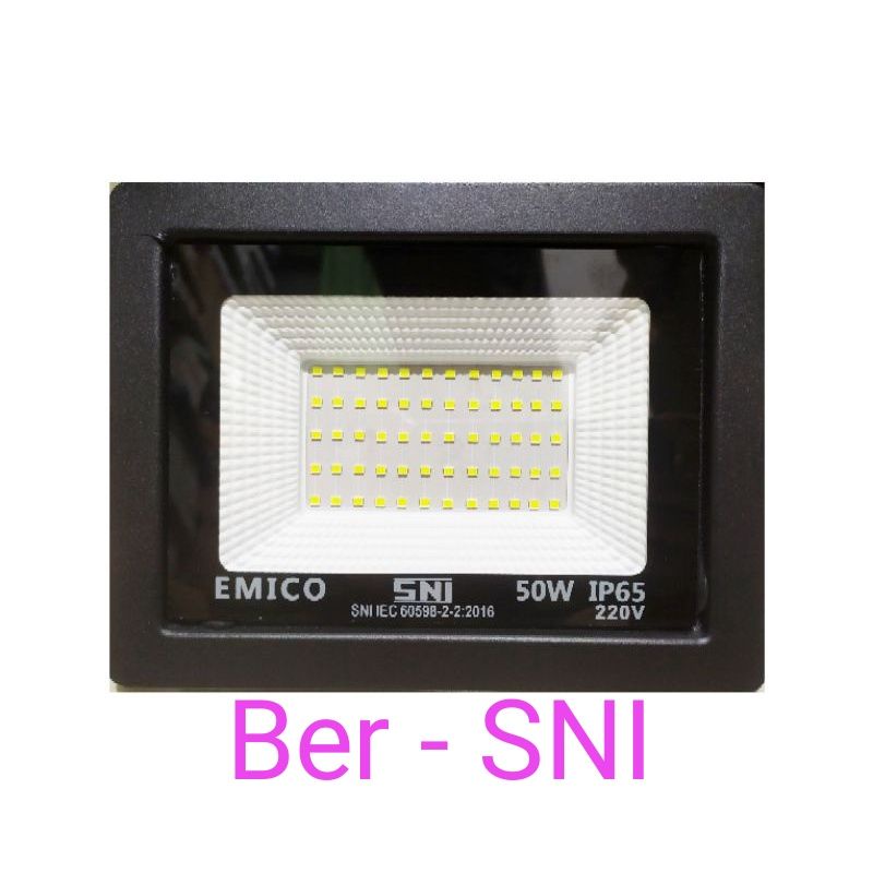 Jual Lampu sorot 50w led / Lampu Tembak 50 watt / floodlight LED 50W SNI | Shopee Indonesia