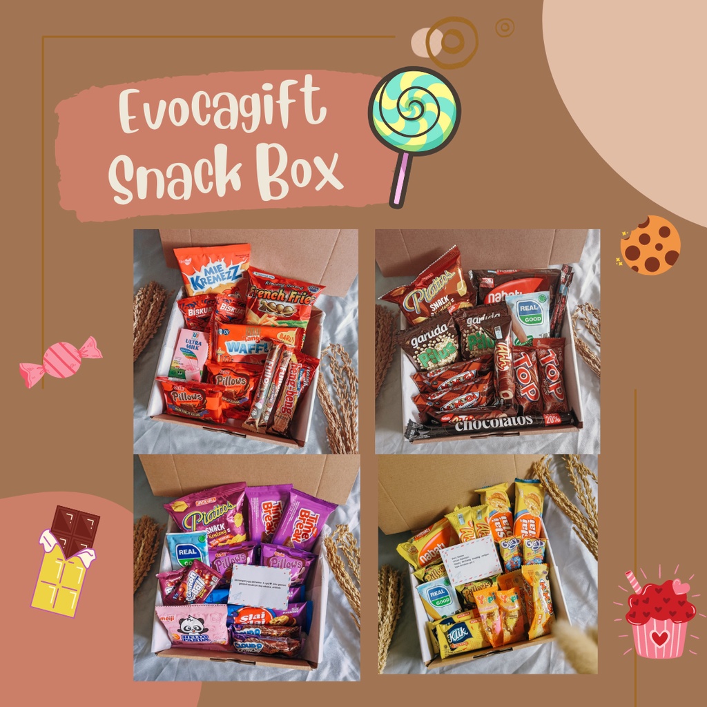Jual Snack box Hadiah Wisuda / Ulang Tahun Size Medium by Evocagift ...