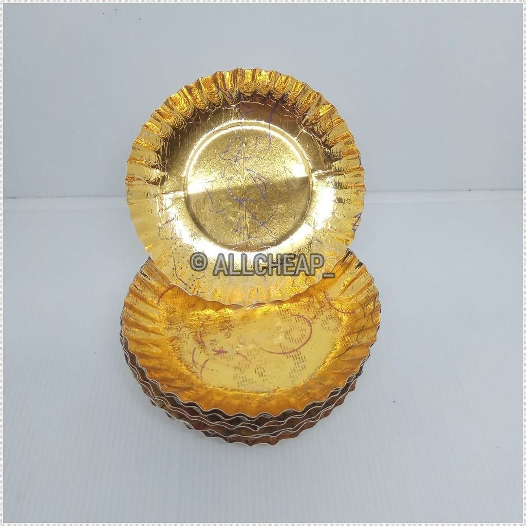 Jual 10pcs piring kertas kue tart emas gold ultah ulang tahun paper plate isi 10 | Shopee Indonesia
