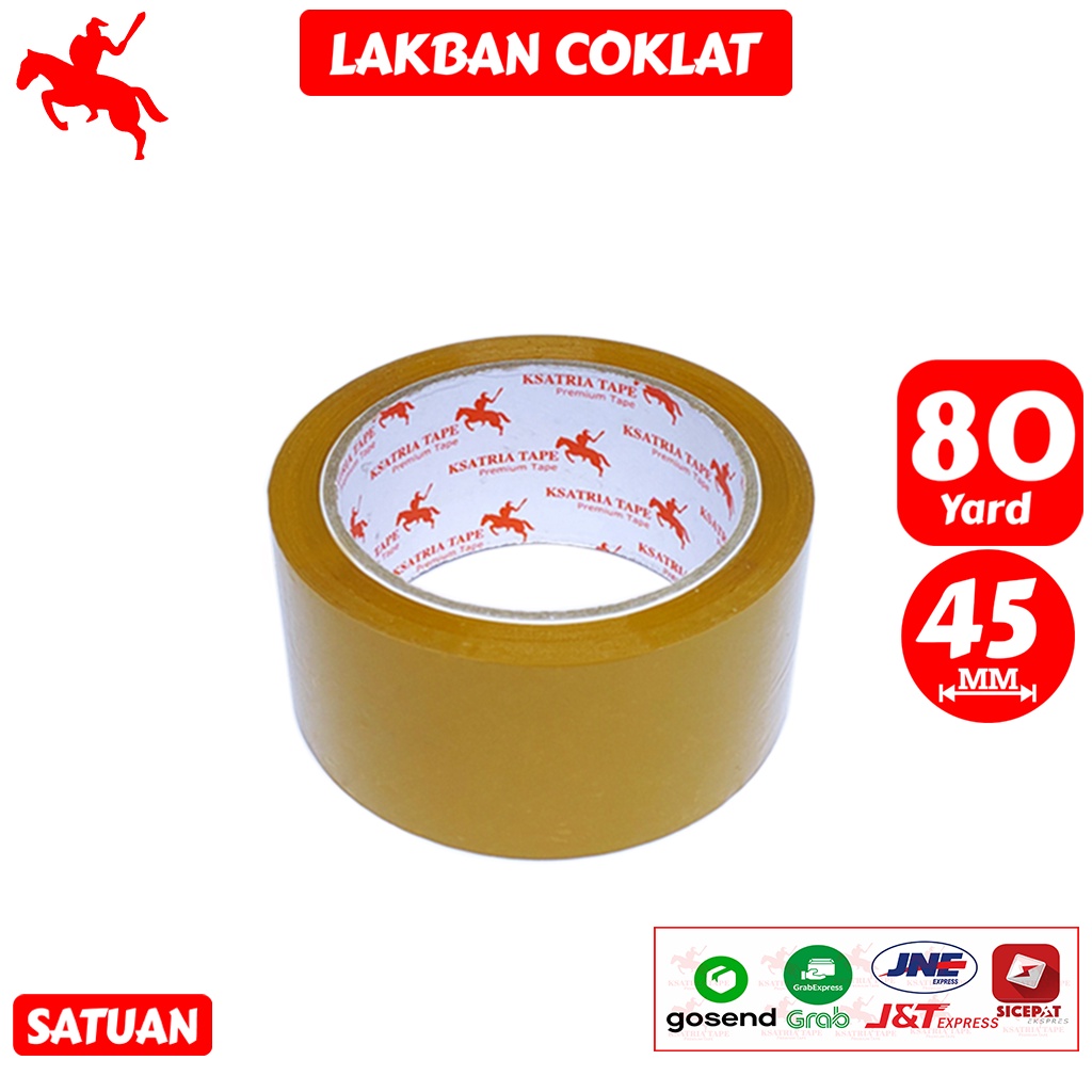 Jual Lakban OPP Tape / Lakban Coklat KSATRIA Tape 80 Yard | Shopee ...