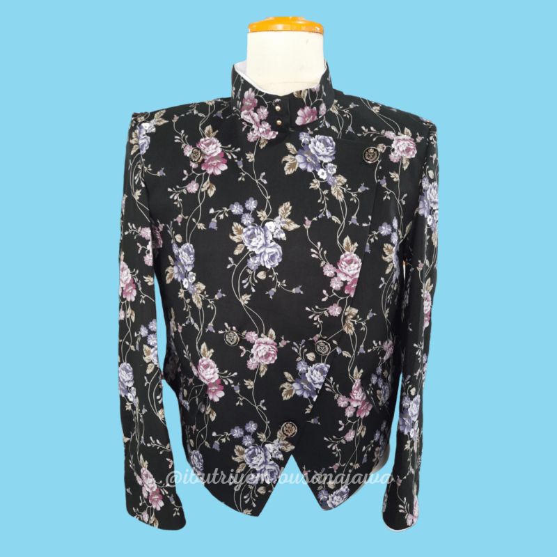 Jual Beskap Solo Krowok Motif Bunga | Shopee Indonesia