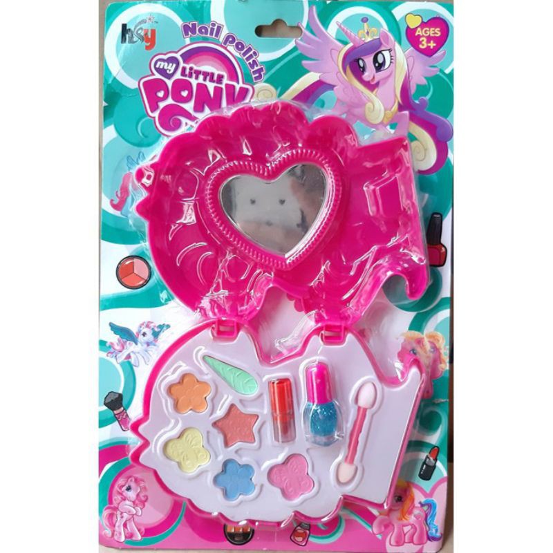 Jual Mainan Make-up Anak Bentuk Kerang&Little Pony Warna Pink Lengkap ...
