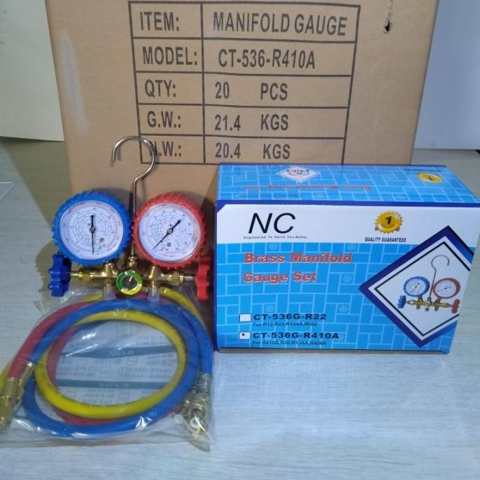 Jual jual Manifold gauge/analiser gauge Tekanan Freon 800Psi R410 R32 R22 R134 | Shopee Indonesia