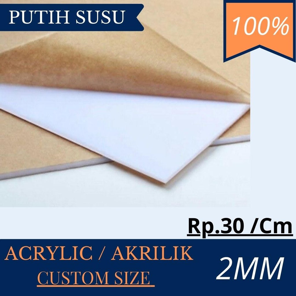 Jual ACRYLIC AKRILIK PUTIH SUSU 2MM | Shopee Indonesia