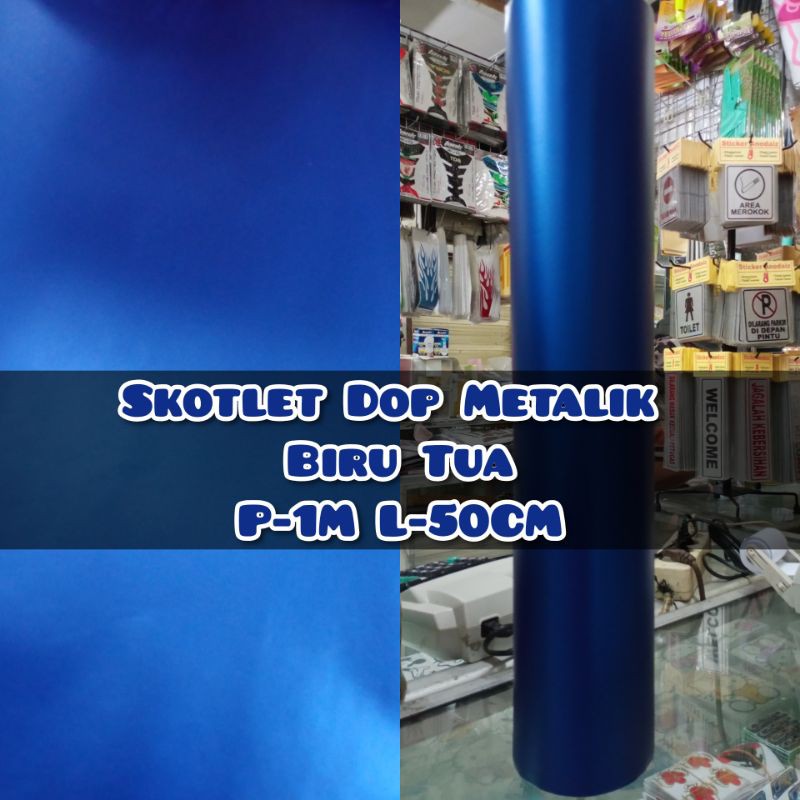Jual skotlet motor dop metalik pcx-nmax harga permeter biru tua ...