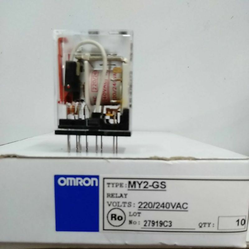 Jual relay omron 220vac 8 kaki type MY2-GS original | Shopee Indonesia