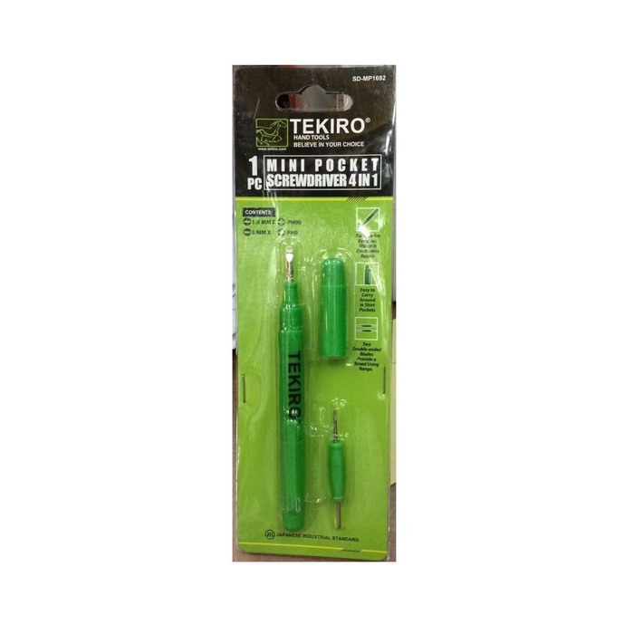 Jual Tekiro SD-MP1692 Mini Pocket Screwdriver Obeng Type Pen 4 in 1 ...
