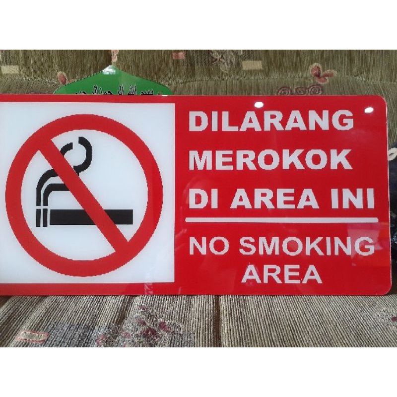 Jual Dilarang merokok rambu akrilik uk 15x30/uk 20x40 | Shopee Indonesia