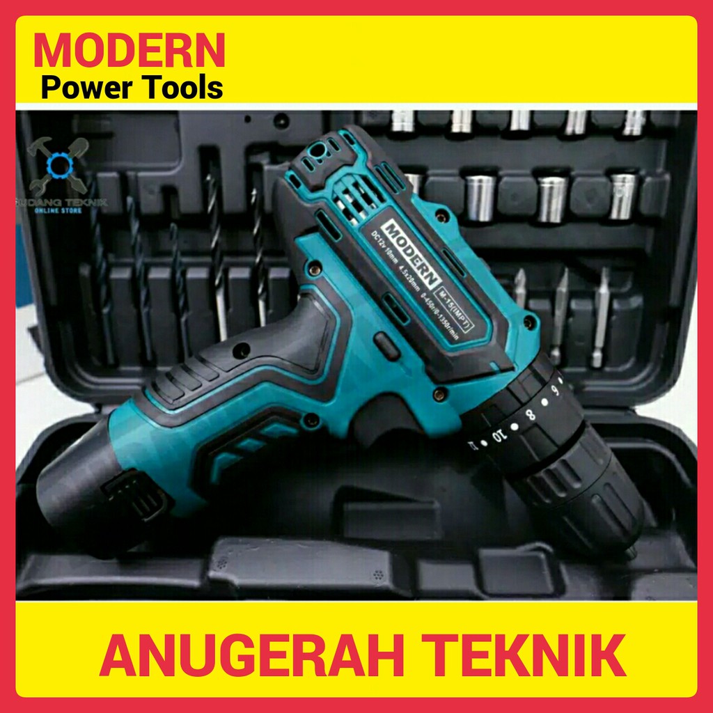 Jual MODERN M-15 Bor Cordless Drill / Baterai Bor Tangan Tembok Beton ...