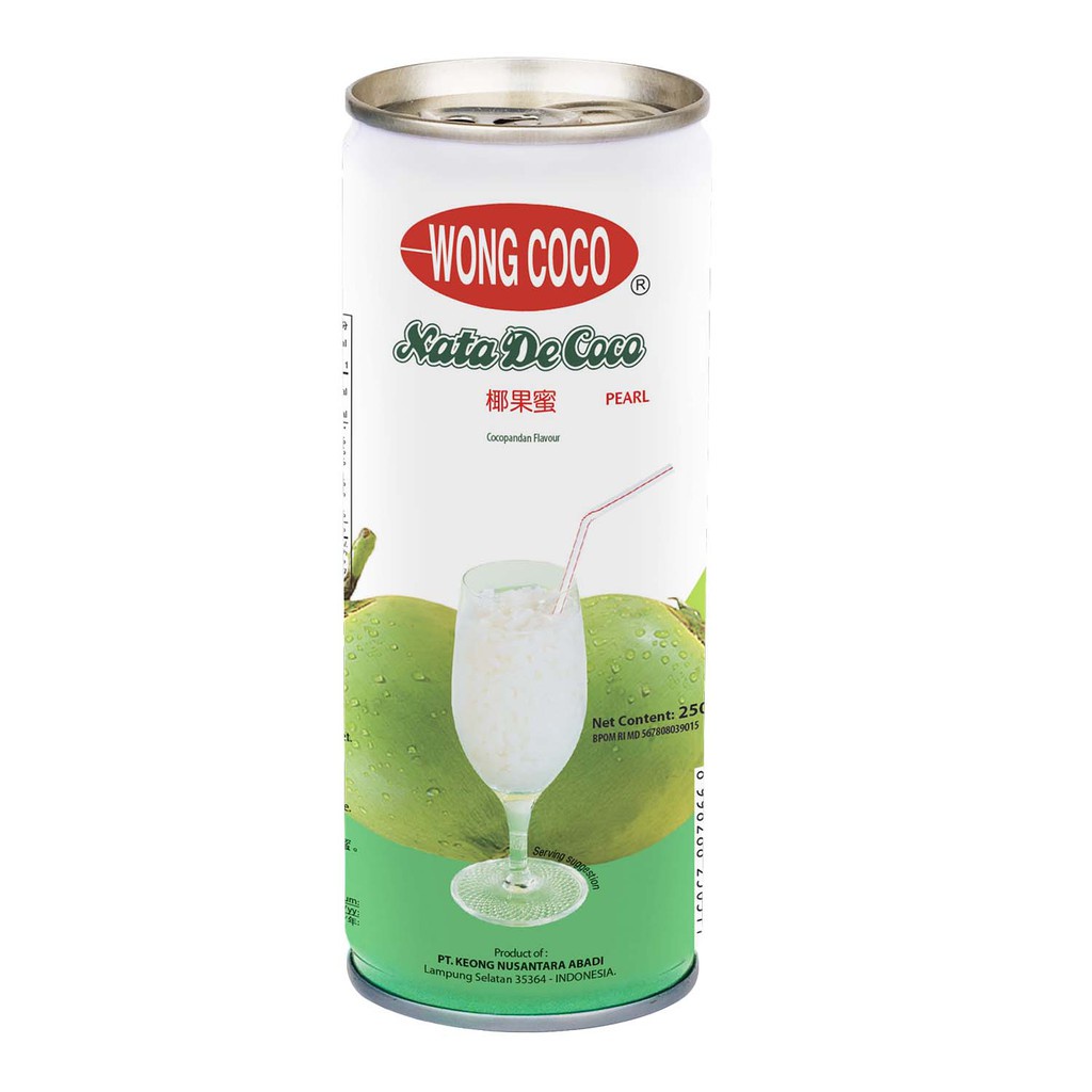 Jual WONG COCO SARI KELAPA NATA DE COCO KALENG 250ML | Shopee Indonesia