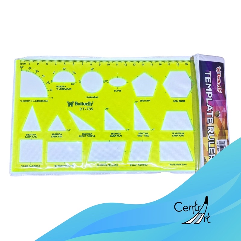 Jual Butterfly penggaris template / template ruler / penggaris ...