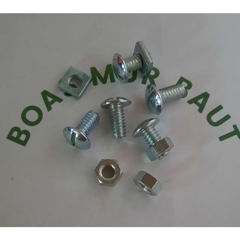Jual Baut plat nomor isi 10 pcs / baut seng / baut seng 1/4x1/2 ...
