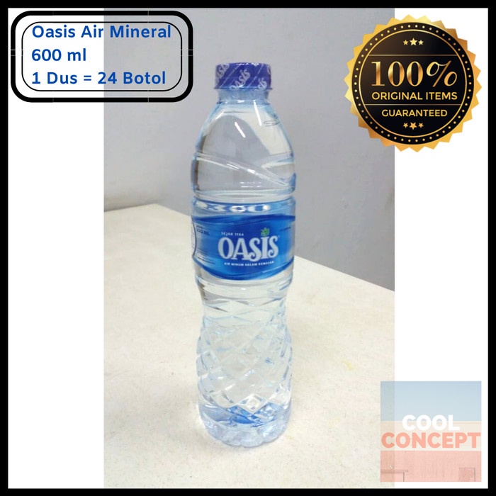 Jual bf011bb Air Mineral Oasis 600 Ml 1 Dus Karton Isi 24 Botol ...