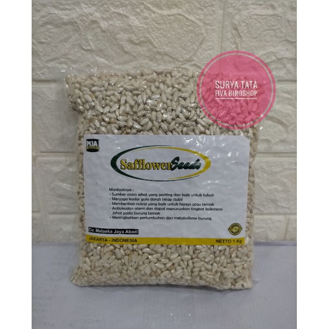 Jual Safflower Seed 1kg makanan burung love bird falk dan burung ...