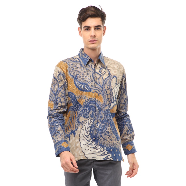 Jual Hamlin Kendrick Atasan Formal Kemeja Batik Pria Bramantya Long ...