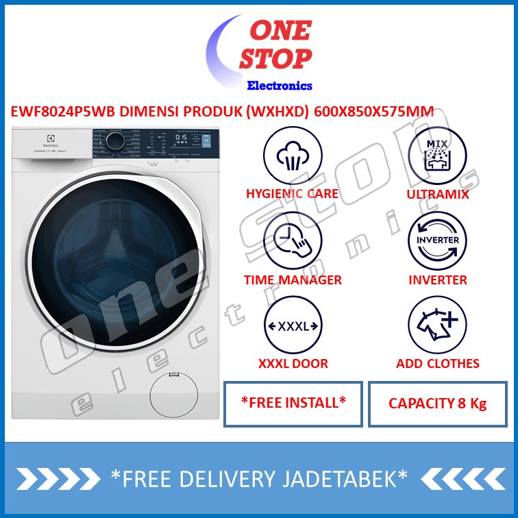 Jual ELECTROLUX EWF8024P5WB / EWF 8024 P5WB Mesin Cuci Front Loading ...