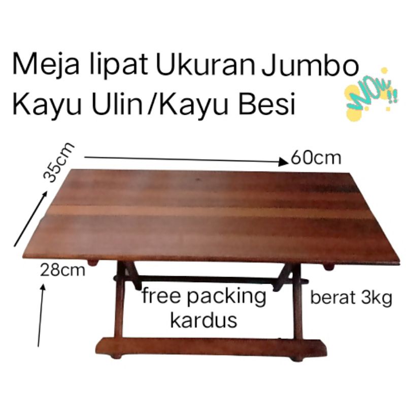 Jual Meja besar lipat panjang/meja lipat laptop jumbo/meja lesehan/meja ...