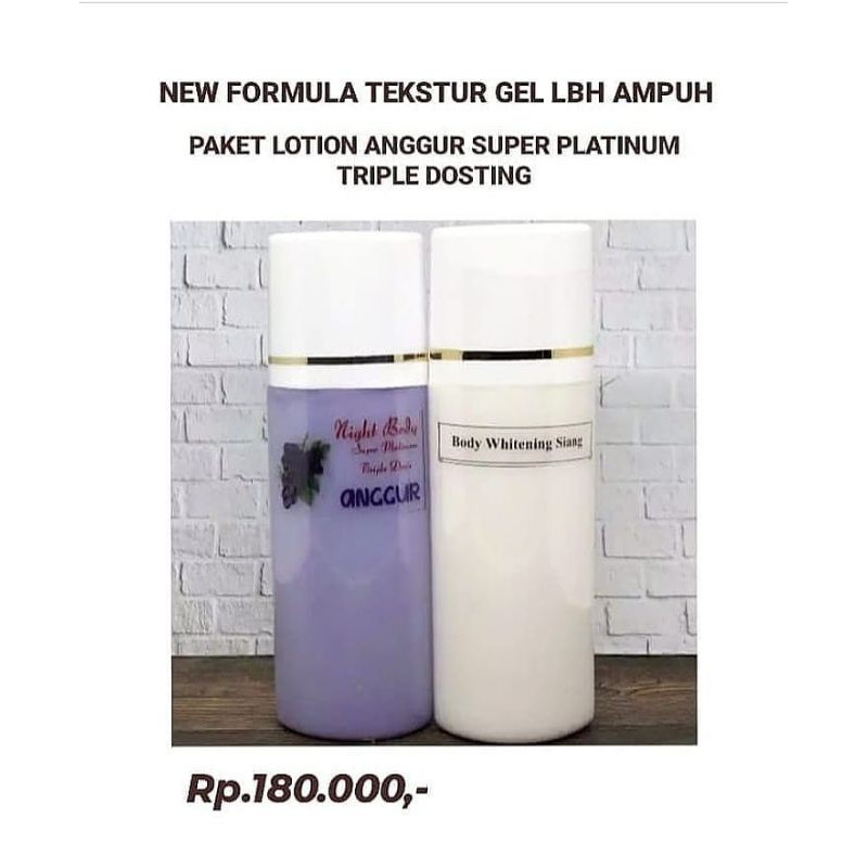Jual PAKET LOTION ANGGUR UNGU | HB ANGGUR PLATINUM UNGU (NEW FORMULA TRIPLE DOSTING TEKSTUR GEL ...