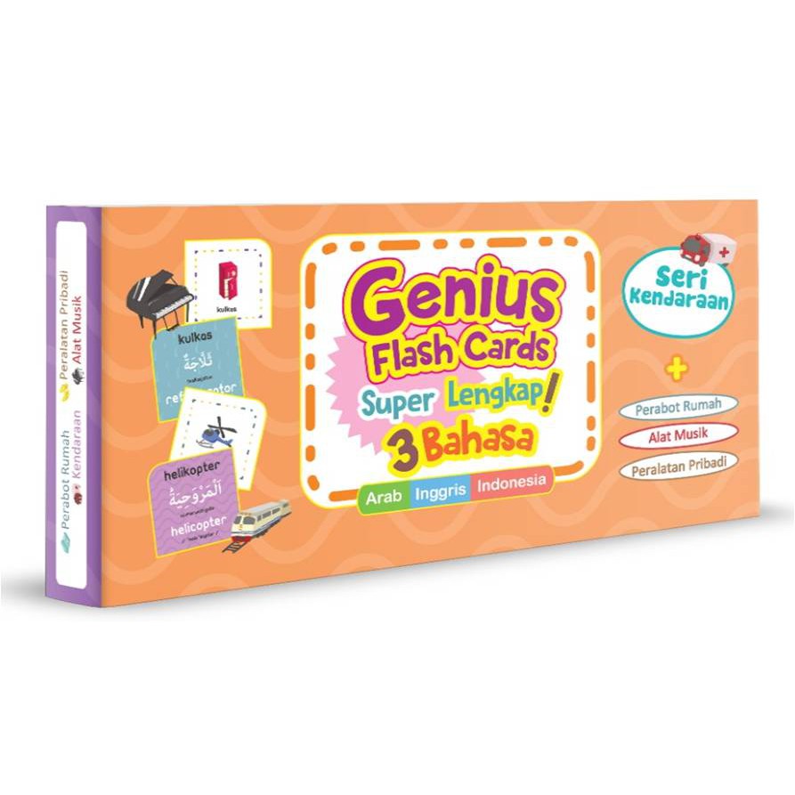 Jual [Mizan] Genius Flash Cards Seri Kendaraan Super Lengkap 3 Bahasa ...