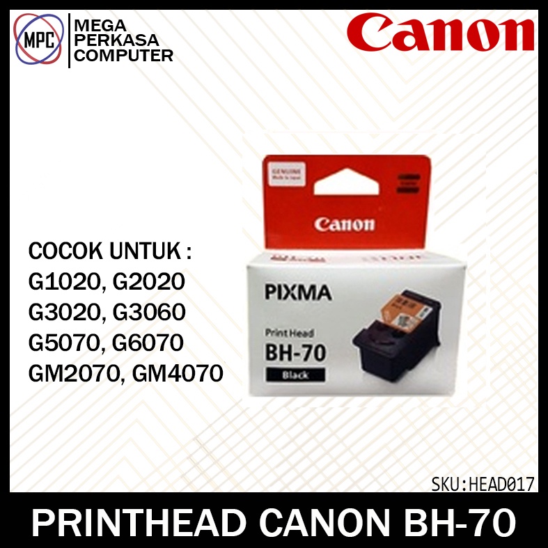 Jual Print Head Cartridge BH-70 Black Canon G1020 G2020 G3020 G3060 ...