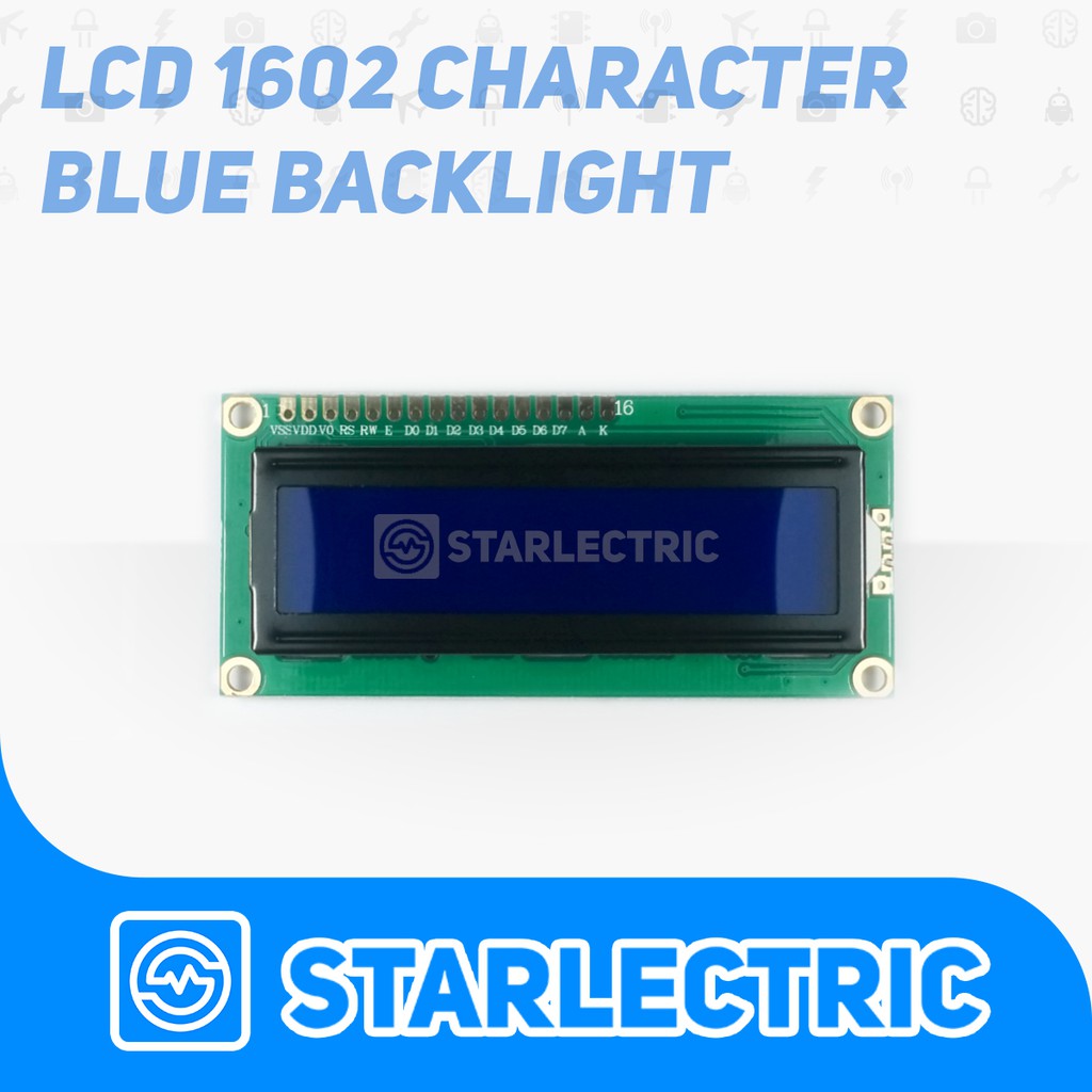 Jual LCD 16x2 1602 Character Background Biru | Shopee Indonesia