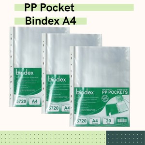 Jual PP Pocket / Plastik Pocket / Sheet Protector Ukuran A4 Merk Bindex ...