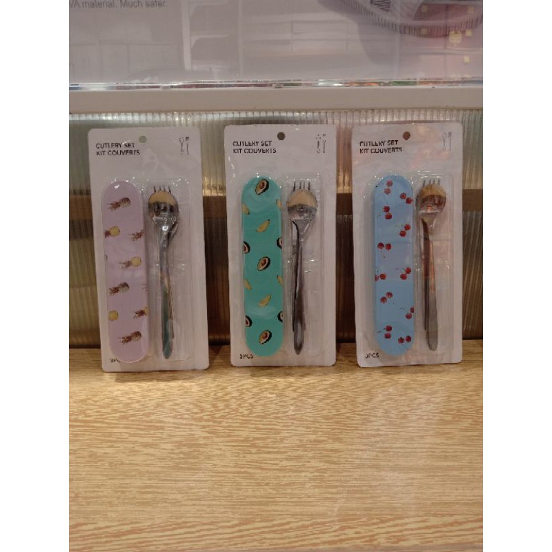 Jual MINISO Cutlery set Sendok garpu pisau peralatan makan set MINISO ...