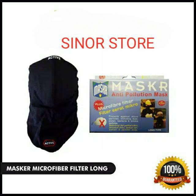 Jual ORIGINAL Masker Fiber MASKR Panjang Long Anti Asap Debu Motor ...