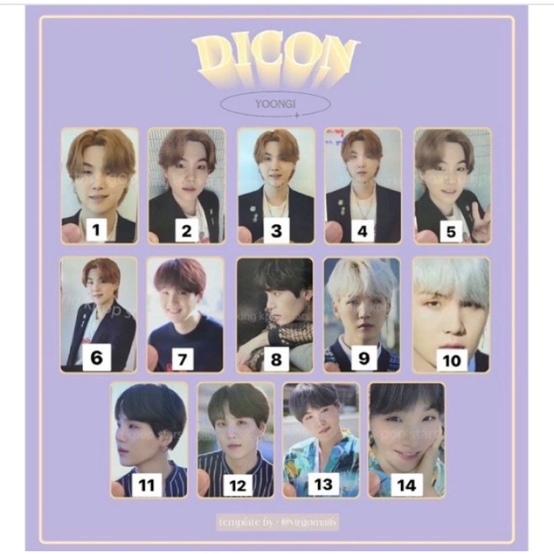 Jual photocard BTS SUGA DICON | Shopee Indonesia