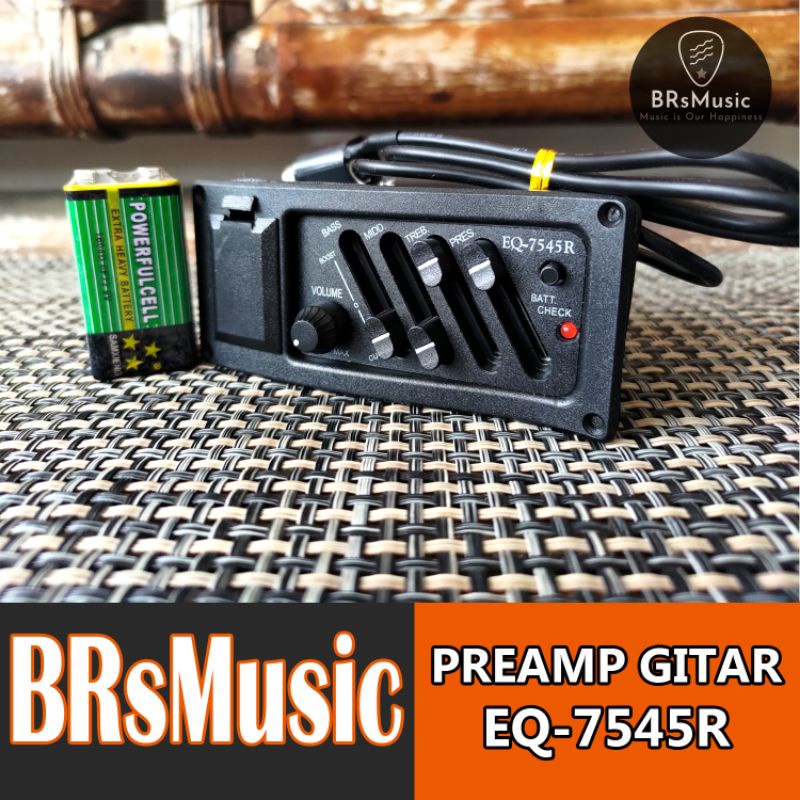 Jual Preamp Gitar EQ 7545R Guitar Pickup Lengkap Tinggal Pasang | Shopee Indonesia