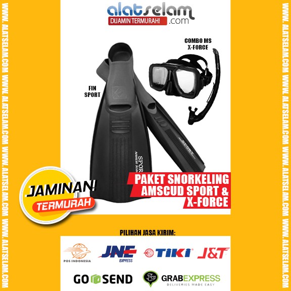 Jual Alat Snorkeling/Diving Amscud Set Snorkling Full Foot AmScuD Sport ...