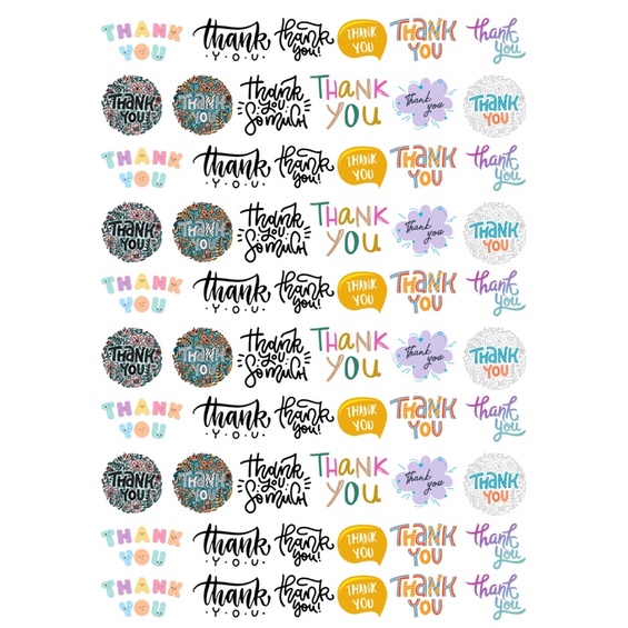 Jual sticker aesthetic, sticker thankyou, sticker penutup | Shopee ...
