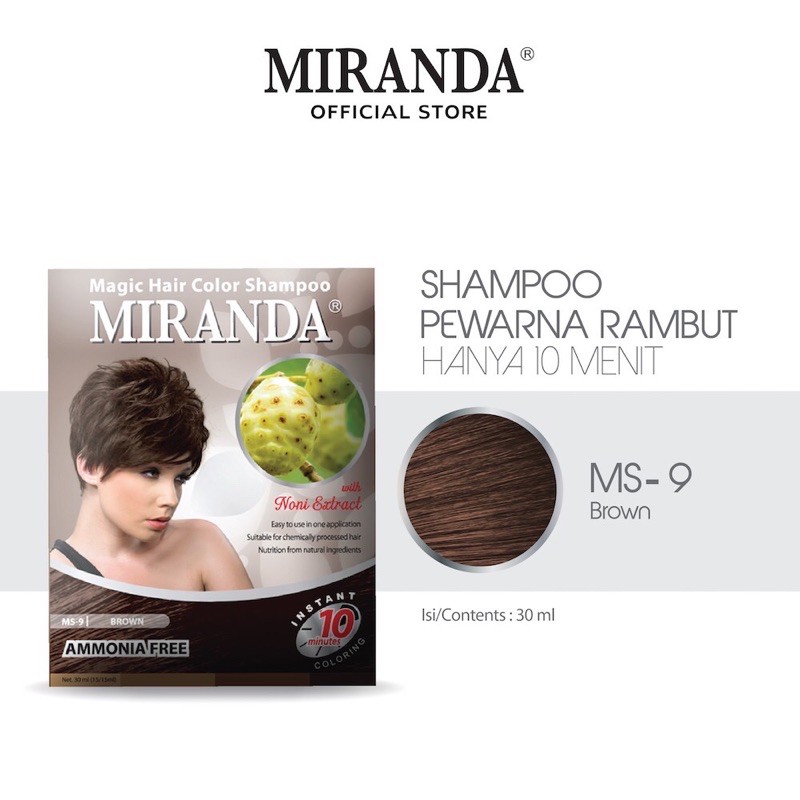 Jual MIRANDA Magic Hair Color Sampo Sachet | Shopee Indonesia