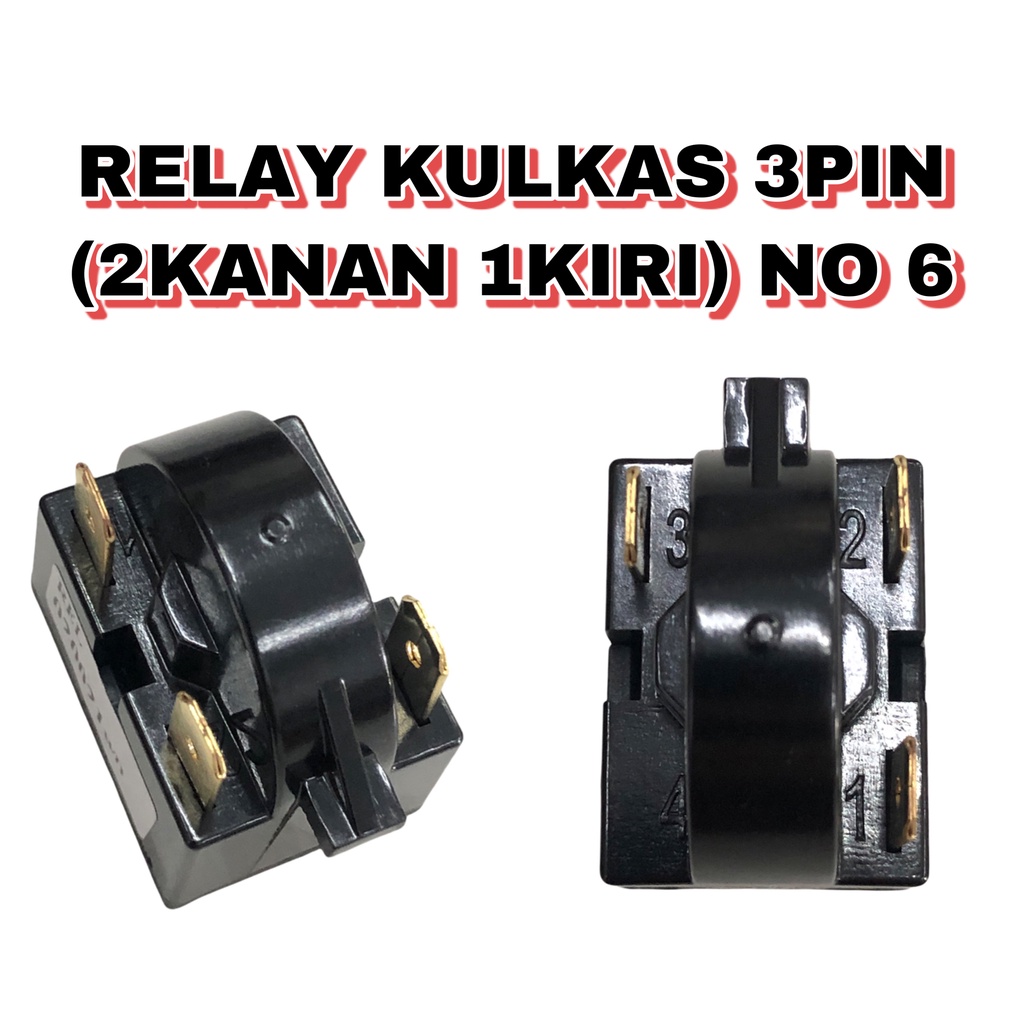 Jual RELAY KULKAS 3PIN (2 KANAN 1 KIRI ) (2 PCS) | Shopee Indonesia