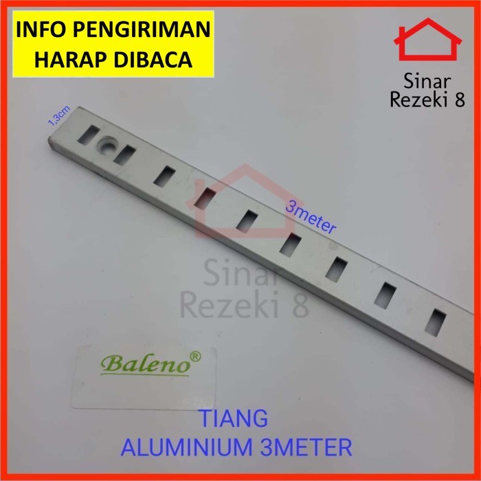 Jual Tiang Aluminium 3 METER / Bracket Display Penyangga Rak Kayu ...