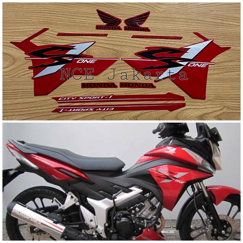 Jual STIKER STRIPING MOTOR CS1 CS ONE MERAH | Shopee Indonesia