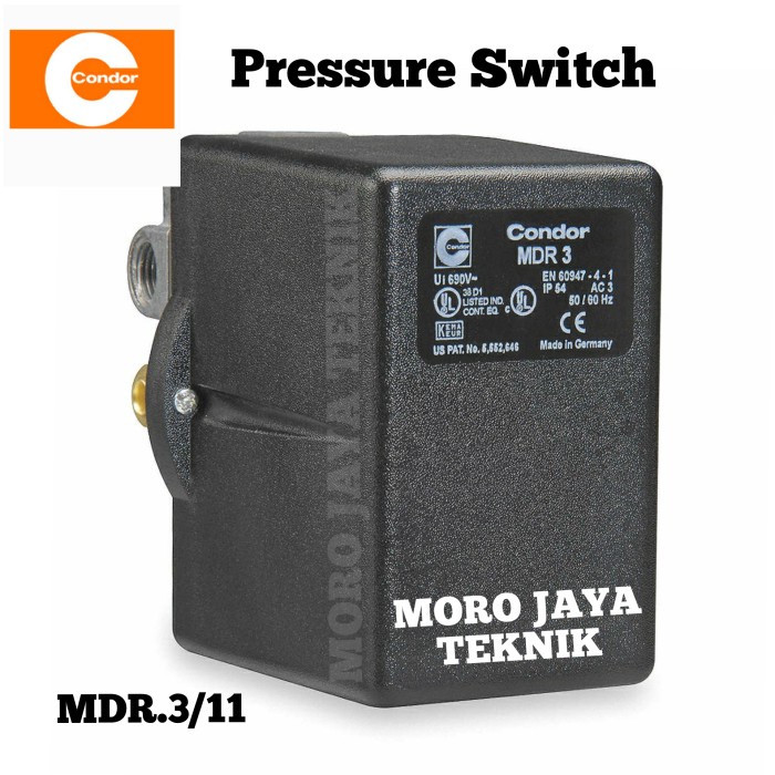 Jual PRESSURE SWITCH CONDOR MDR-3/11 OTOMATIS PENGATUR TEKANAN | Shopee ...