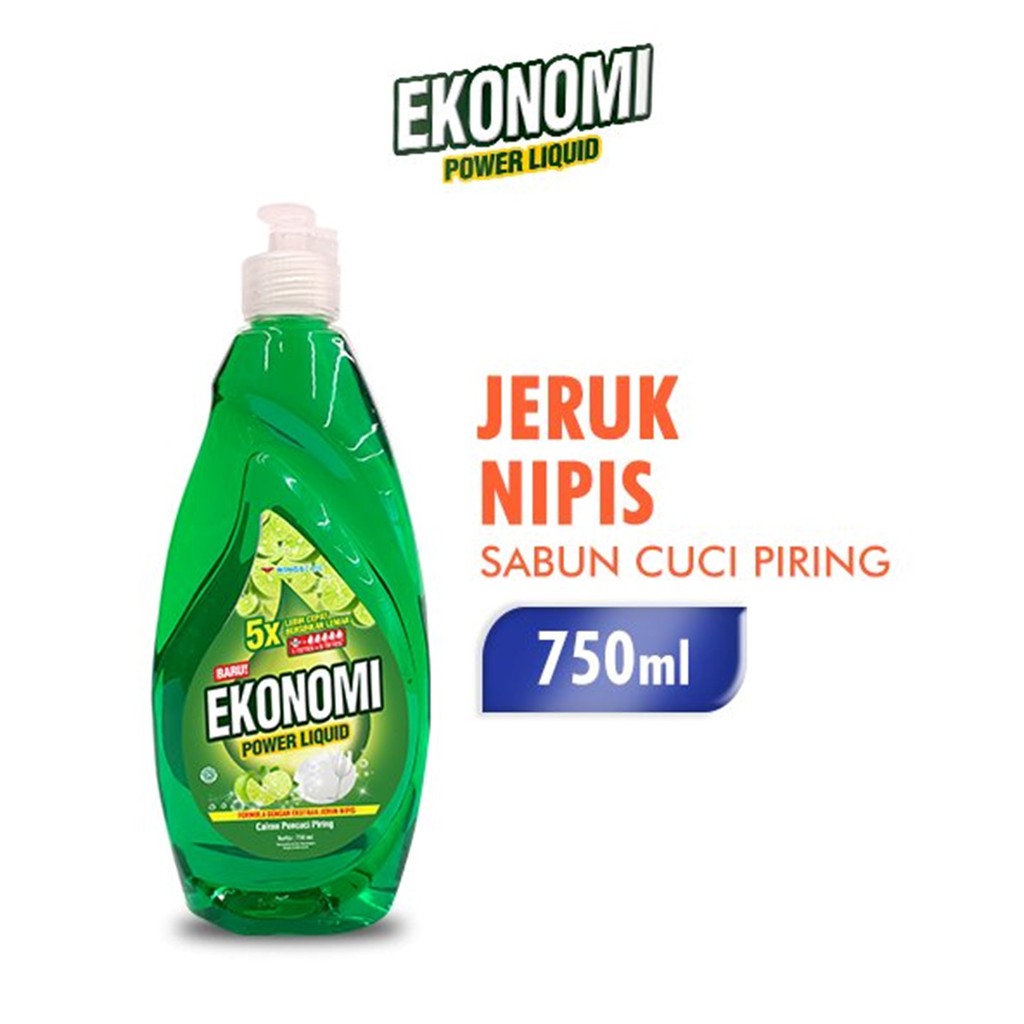Jual Ekonomi Power Liquid Sabun Cuci Piring Jeruk Nipis Botol 750 ml ...