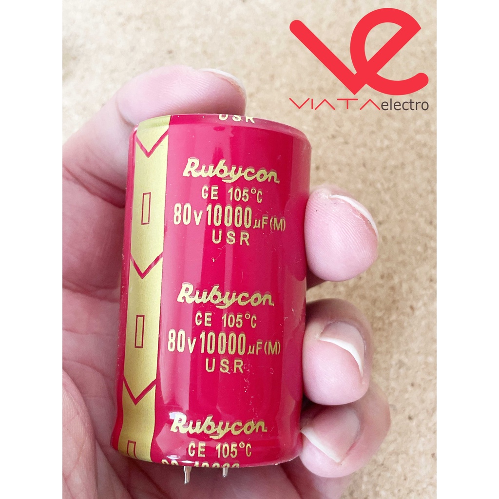 Jual KAPASITOR ELCO 10000UF 80V RUBYCON ORIGINAL CAPACITOR ELKO ...