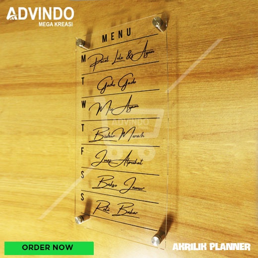 Jual akrilik planner / planner akrilik / agenda / to do list / weekly ...