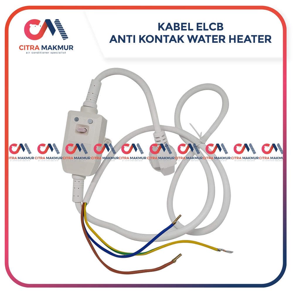 Jual Kabel ELCB Cable & Plug Water Heater Wasser Ariston Pengaman Arus ...