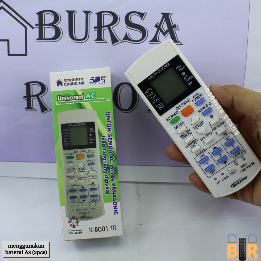Jual Remot / REMOTE MULTI INVERTER AC Panason Type K 8001TR -ECERAN Dan ...