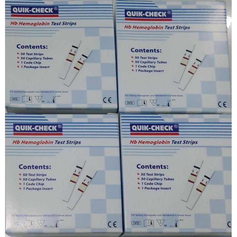 Jual STRIP QUICK CHECK ISI 50 HB HEMOGLOBIN QUIK CHECK STRIP - STRIP ...