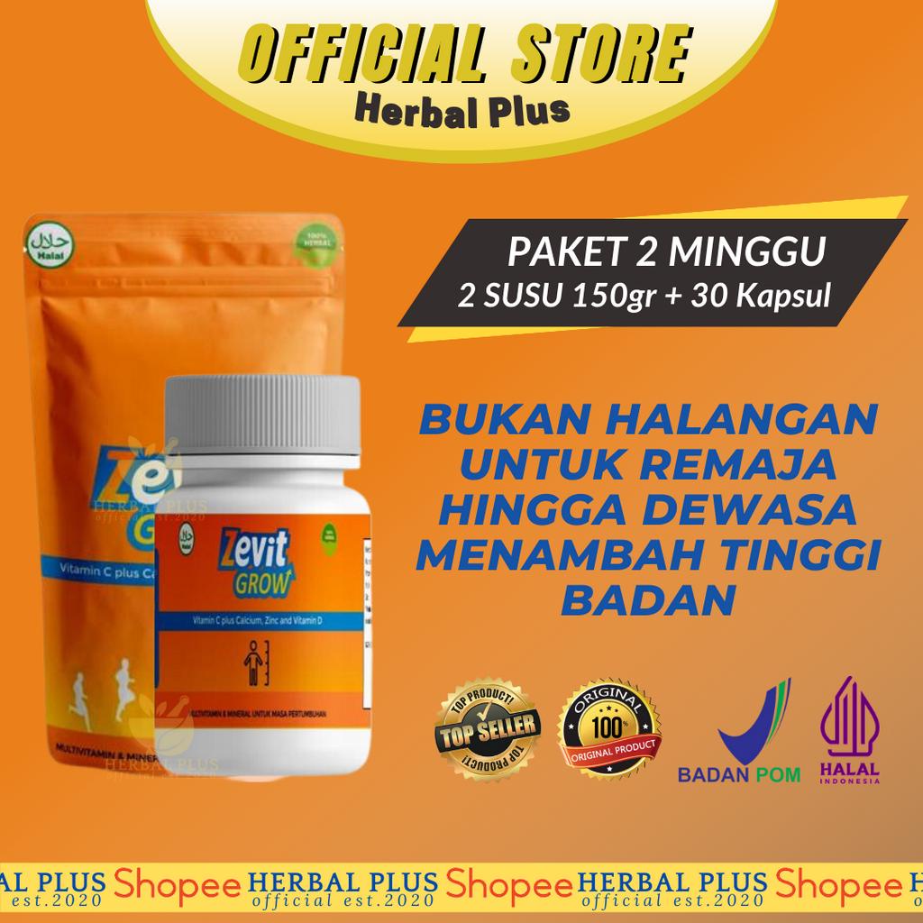 Jual [PAKET HEMAT] ZEVIT GROW SUSU & SUPLEMEN - Peninggi Badan Ori Susu ...