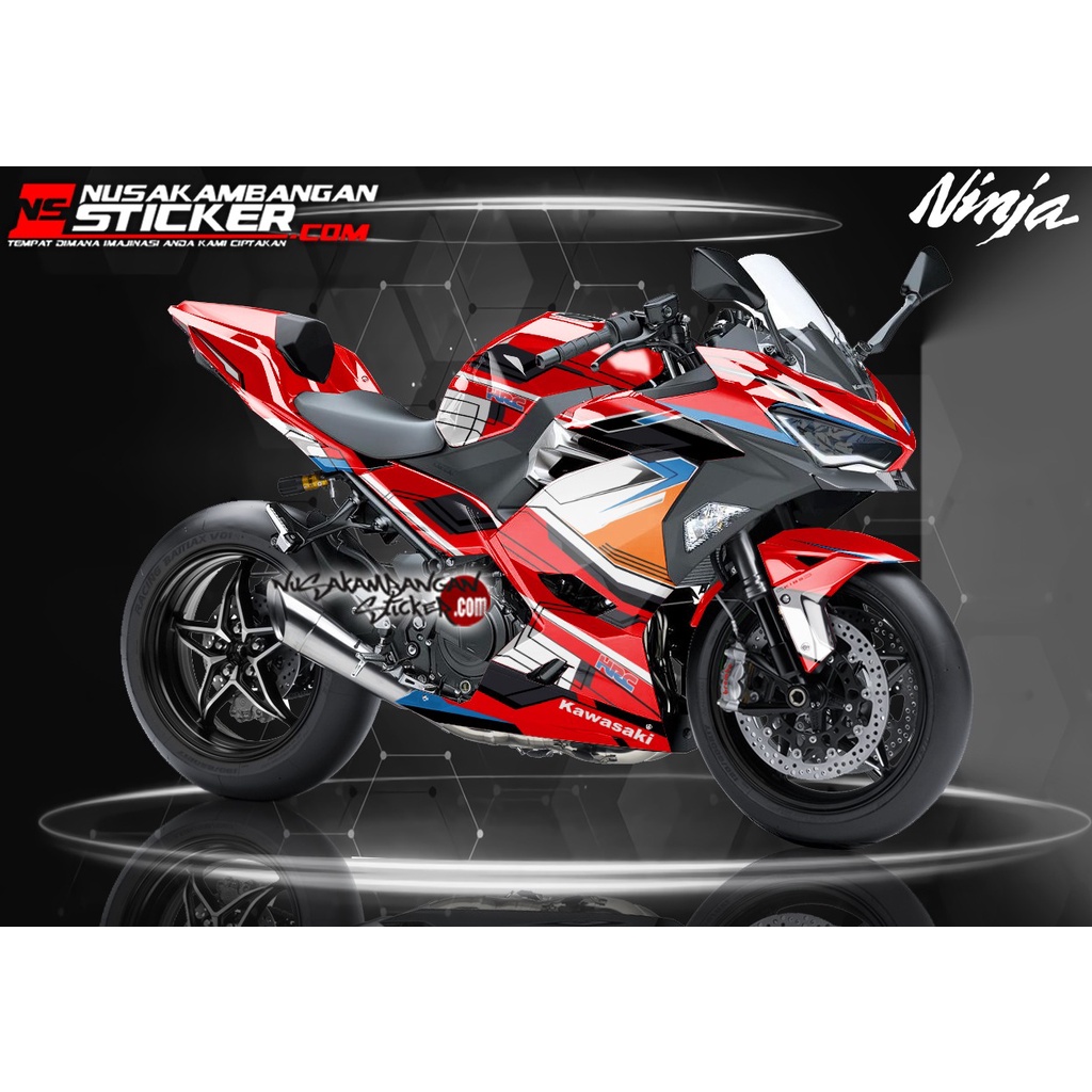 Jual Stiker Decal Motor Kawasaki Ninja 250 fi New Full Body Merah ...