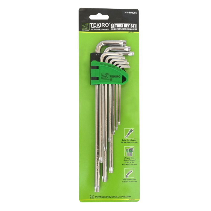Jual KUNCI L BINTANG PANJANG TEKIRO 9 PCS TANPA LUBANG / TORX SET 9 PCS | Shopee Indonesia